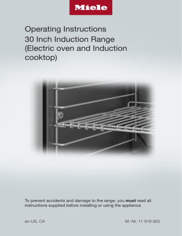 Miele HR 1622-3 I 30 inch range fully electric model Installation ...