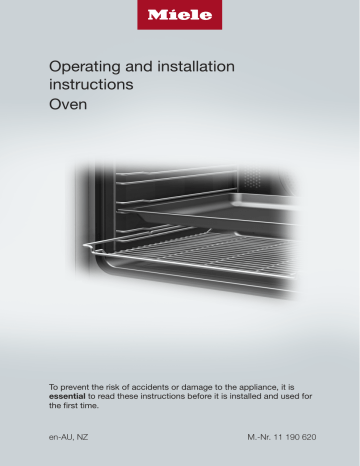 Miele H 7260 BP Ovens seamless design Operating Instructions | Manualzz