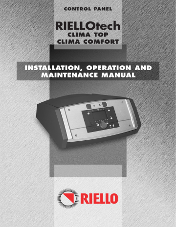 Riello RIELLOTECH CLIMA COMFORT VERT Installer Manual | Manualzz
