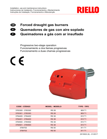Riello RS 50 TC FS1 3/230-400/50 230/50-60 Installer Manual | Manualzz