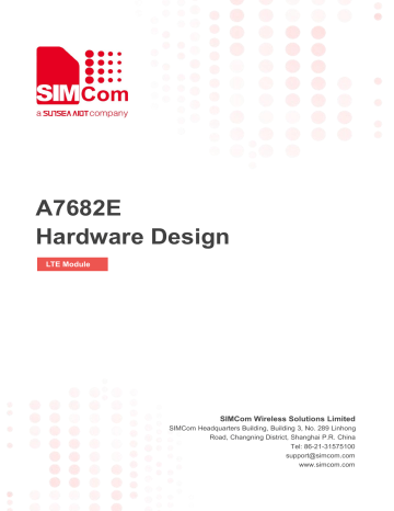 SIMCom A7682E Hardware Design | Manualzz