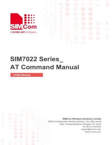 SIMCom SIM7022 Command Manual | Manualzz