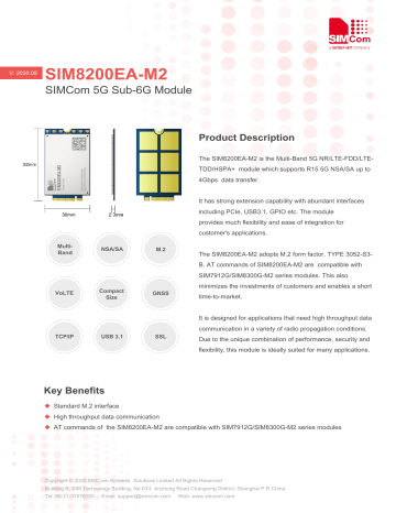 SIMCom SIM8200EA-M2 Specification | Manualzz