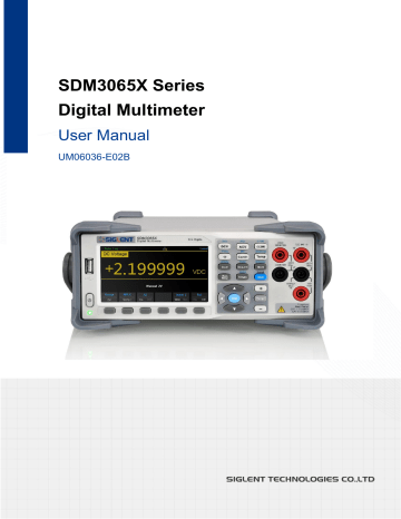 Siglent SDM3065X 6 ½ Digits Dual-Display Digital Multimeter User Manual ...