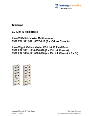 Hirschmann CC-Link IO-Link-Master Manual | Manualzz