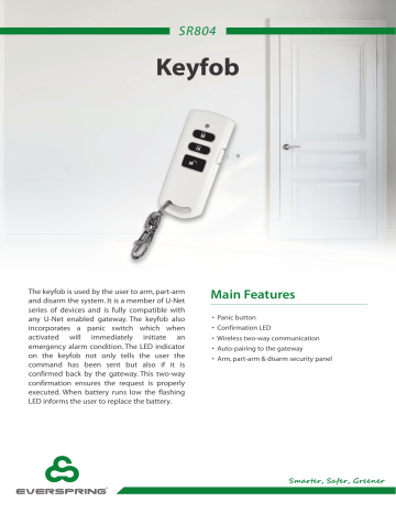 Everspring SR804 Remote Controller Specifications | Manualzz
