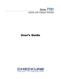Checkline CAP-TT01 - instruction manual
