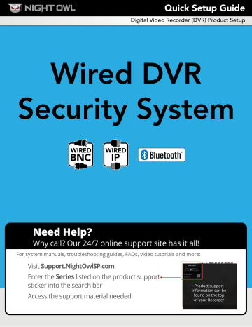 Night Owl Wired DVR Security System Quick Setup Guide | Manualzz