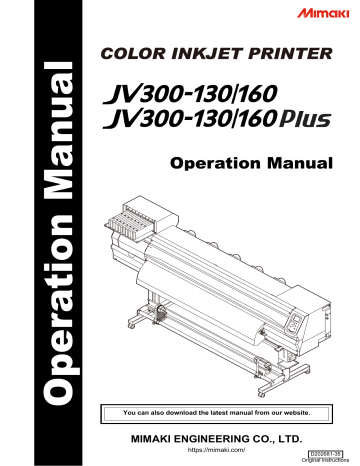 Mimaki JV300 (Normal) Operation Manual | Manualzz
