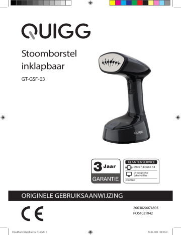 Quigg GT-SIC-06 Steam Iron, Steam Brush Handleiding | Manualzz