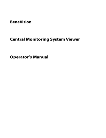 Mindray BeneVision Distributed Monitoring System CMS Viewer Operator’s Manual | Manualzz