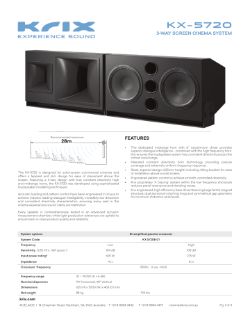 Krix KX-5720 Specifications Sheet | Manualzz