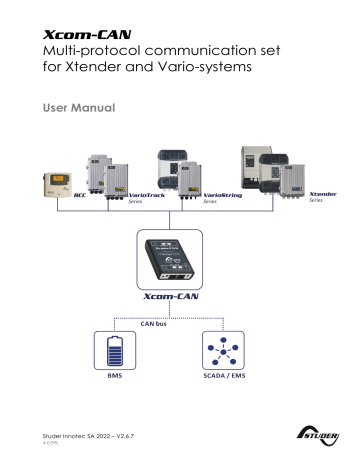 Studer Xcom-CAN User Manual | Manualzz