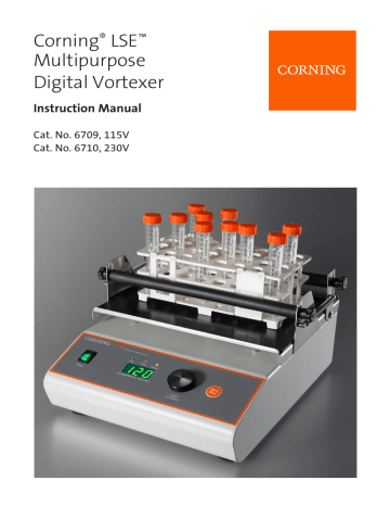 Corning LSE™ Multipurpose Digital Vortexer Instruction manual | Manualzz