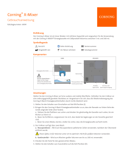 Corning X-Mixer - Instructions for use, Owner's manual | manualzz.com