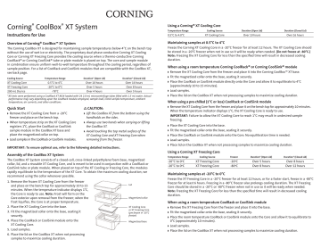 Corning CoolBox® XT System Instructions for use | Manualzz