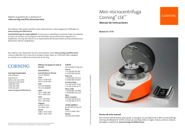 Corning Mini microcentrífuga LSE™ El manual del propietario | Manualzz