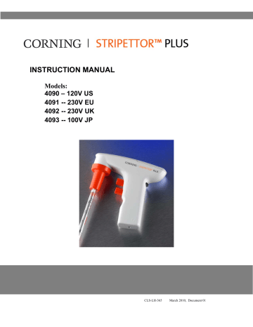 Corning Stripettor™ Plus Instruction manual | Manualzz