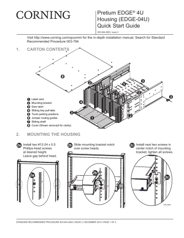 Corning EDGE 4U Housing (EDGE-04U) Quick Start Guide | Manualzz