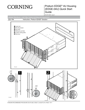 Corning EDGE™ 4U Housing (EDGE-04U) Quick Start Guide | Manualzz