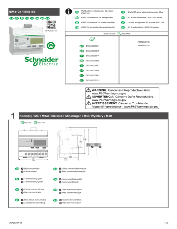 Schneider Electric iEM3100 iEM3150 Brugermanual | Manualzz