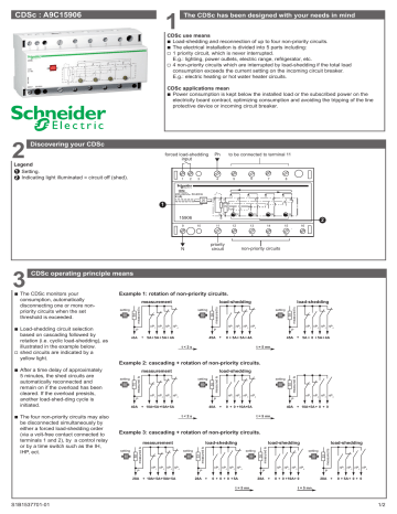 Schneider Electric CDSc cyclic threshold load-shedding contactor ...