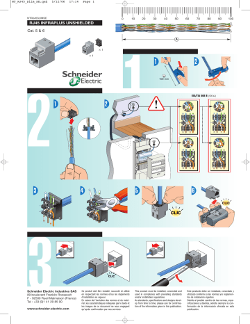 Schneider Electric RJ45 Infraplus unshielded Mode d'emploi | Manualzz