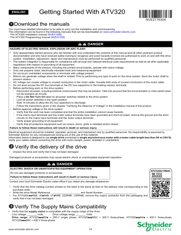 Schneider Electric ATV320 Getting Started | Manualzz