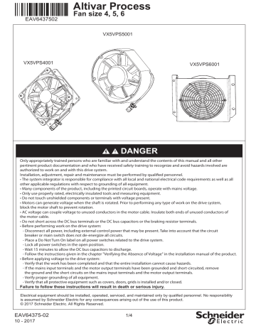 Schneider Electric Fan Instruction Sheet | Manualzz