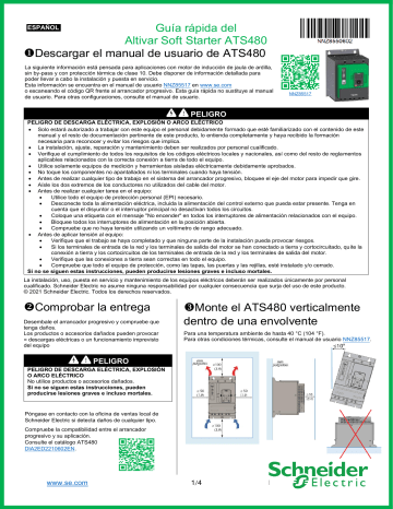 Schneider Electric Altivar Soft Starter ATS480 Quick guide | Manualzz