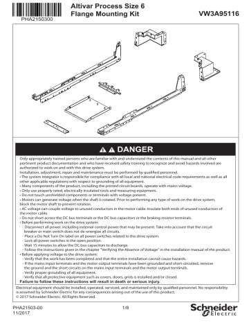 Schneider Electric ATV600/900 Size6 Flange Instruction Sheet | Manualzz