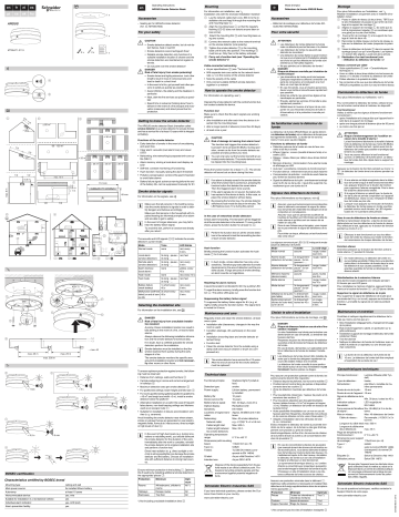Schneider Electric ARGUS- Basic Smoke Detector Mode d'emploi | Manualzz