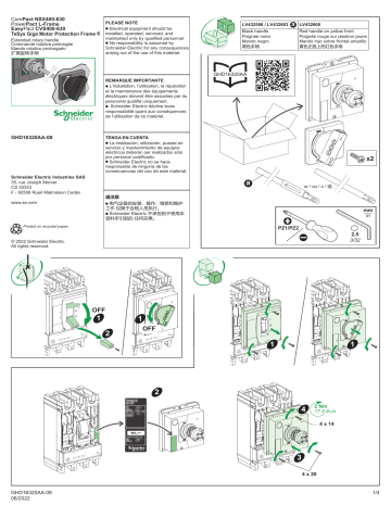 Schneider Electric ComPact NSX400-630, PowerPact L-Frame, EasyPact ...