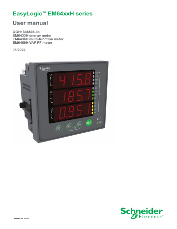Schneider Electric EasyLogic™ EM64xxH series User Guide | Manualzz