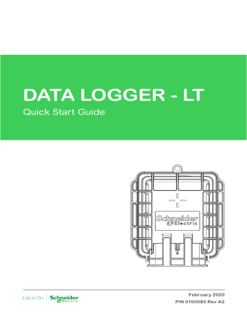 Schneider Electric Data Logger Quick Start Guide | Manualzz
