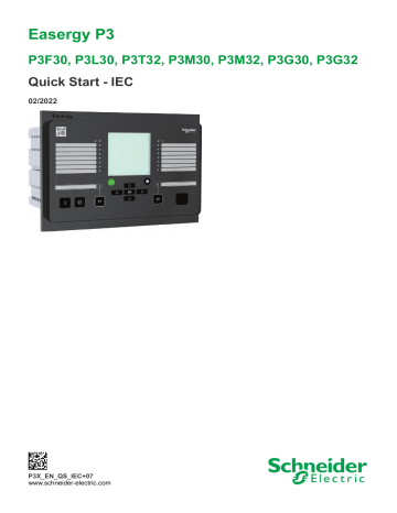 Schneider Electric Easergy P3 Advanced Instruction Sheet | Manualzz