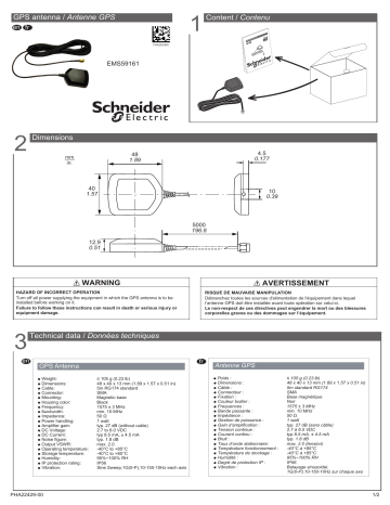 Schneider Electric T300 GPS Antenna Installation Guide | Manualzz