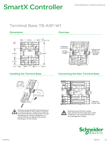 Schneider Electric SmartX Controller Terminal Base TB-ASP-W1 ...
