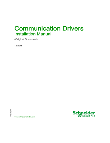 Schneider Electric Communication Drivers Installation Manual | Manualzz