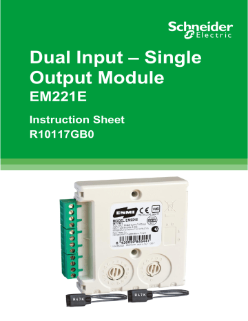 Schneider Electric R10117GB0_Module_EM221E Instruction Sheet | Manualzz