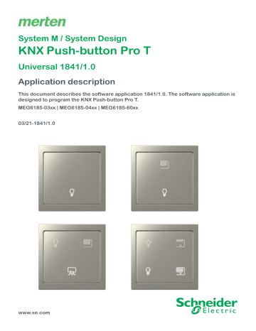 Schneider Electric KNX Push-Button Pro T User Guide | Manualzz