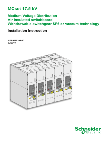 Schneider Electric MCset 17.5 kV Air insulated switchboard Withdrawable ...