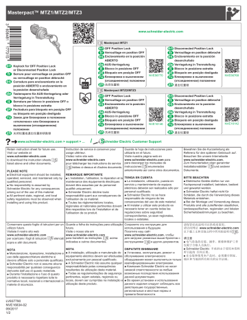 Schneider Electric MasterPact MTZ Manual de usuario | Manualzz