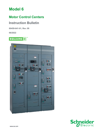 Modifying MCC Units. Schneider Electric Model 6 Motor Control Centers ...