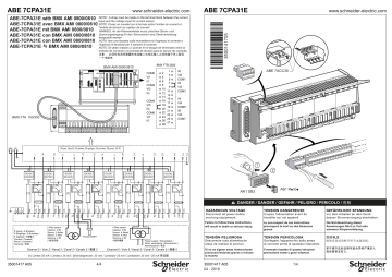Schneider Electric ABE7CPA31E Connection sub-bases Instruction Sheet ...