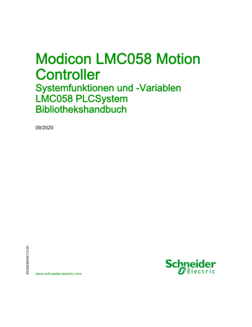 Schneider Electric Modicon LMC058 Motion Controller - Systemfunktionen und -Variablen, LMC058 ...