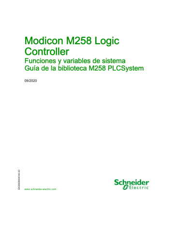 Schneider Electric Modicon M258 Guía del usuario | Manualzz