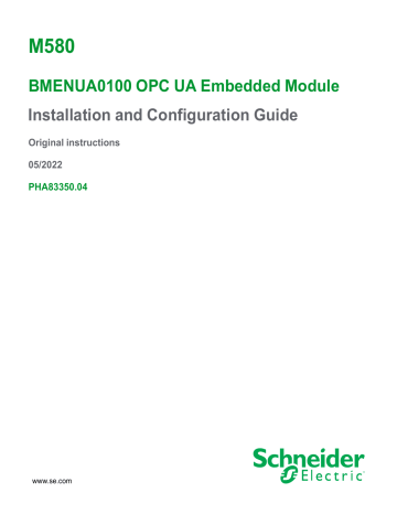 Schneider Electric M580 - BMENUA0100 OPC UA Embedded Module ...