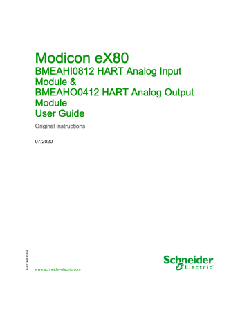 Schneider Electric Modicon eX80 - BMEAHI0812 HART Analog Input Module ...