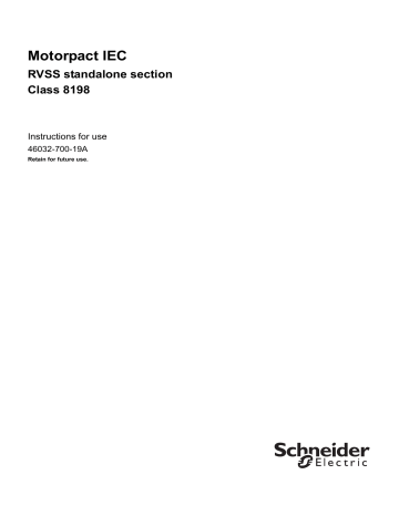 Schneider Electric RVSS standalone section User Guide | Manualzz
